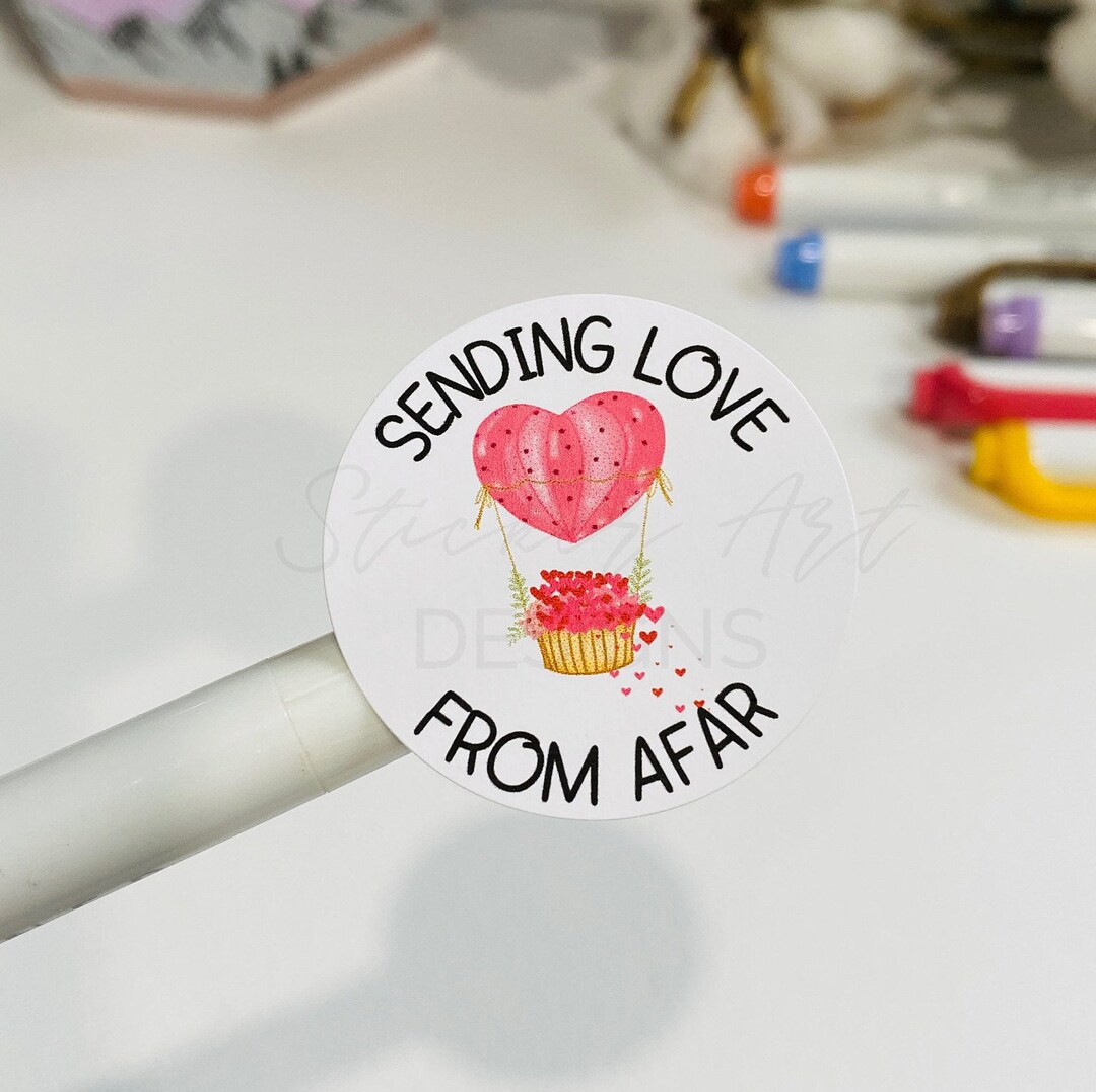 16 Sending Love Labels, I Miss You Stickers, Social Distancing Stickers ...