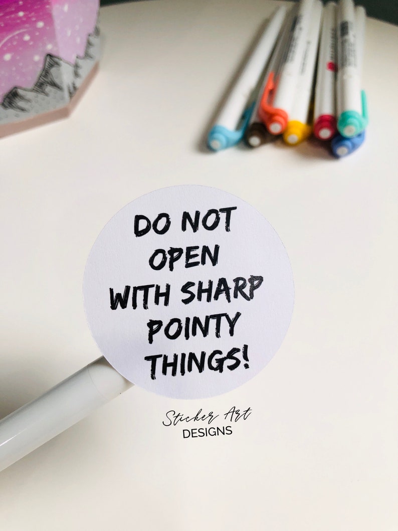 30 Do Not Use Sharp Objects to Open Stickers Packaging - Etsy