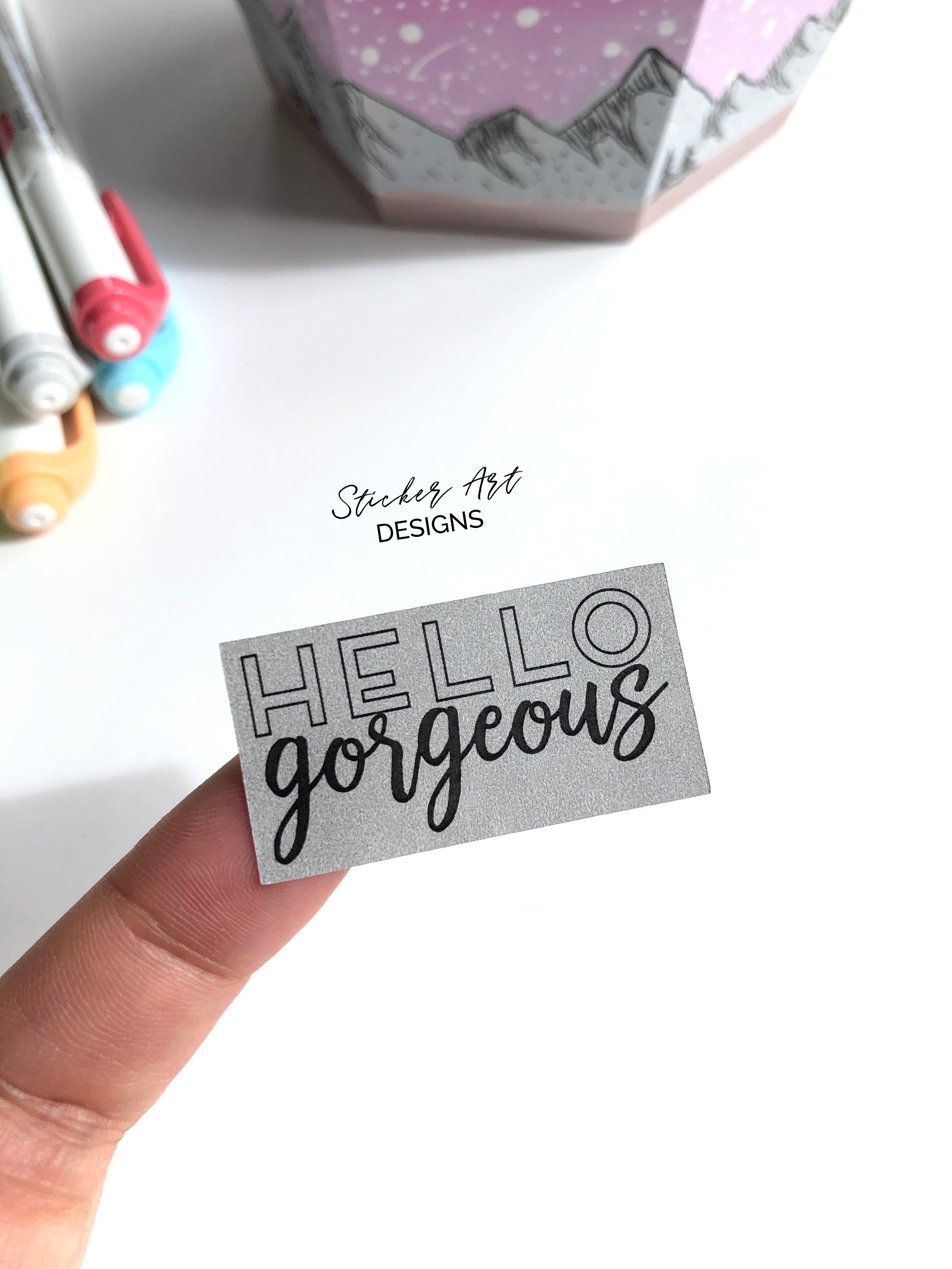 Hola pegatinas hermosas pegatinas de negocios pequeños | Etsy