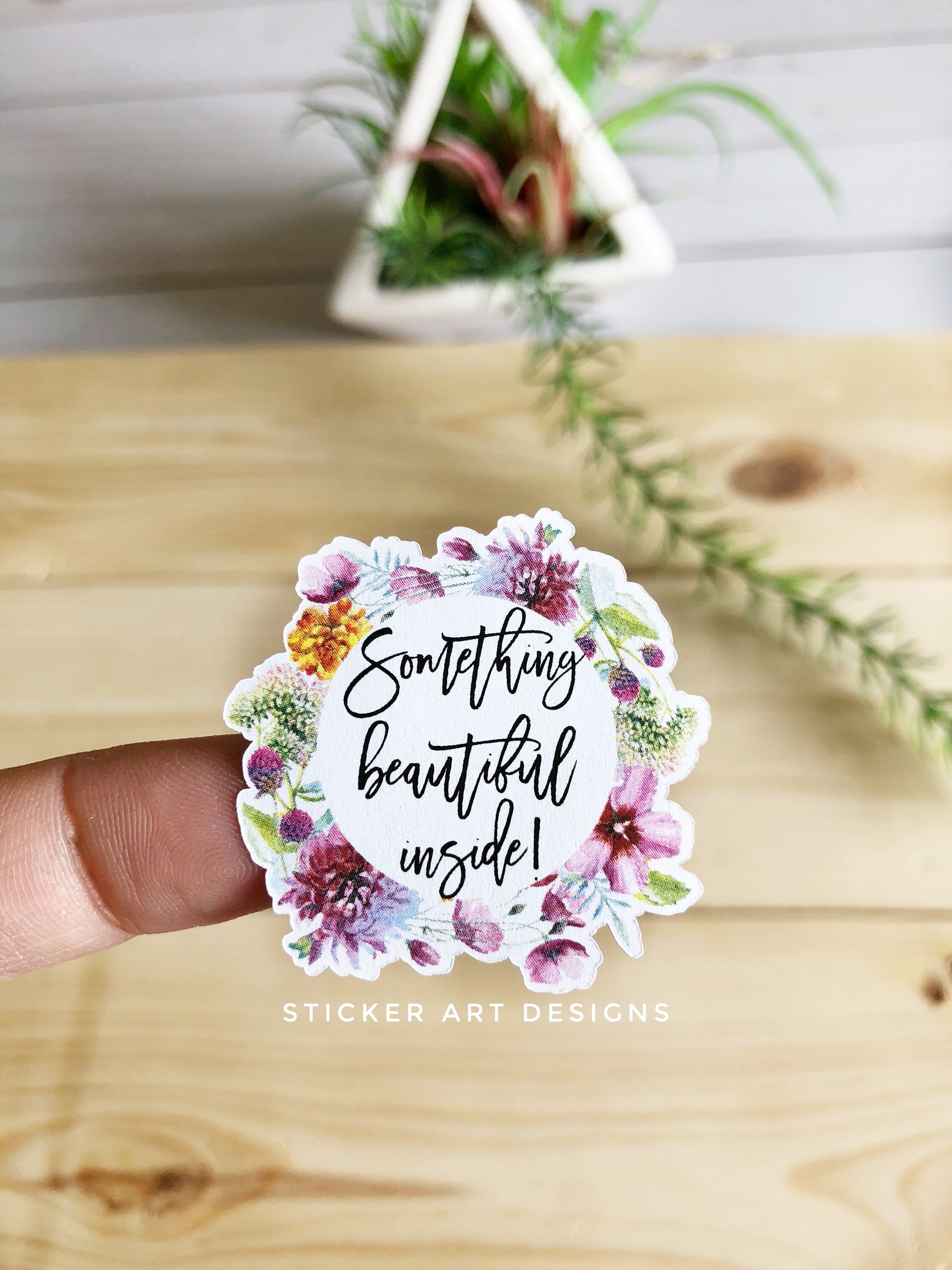 30 Something Beautiful Inside Stickers Flower Wreath | Etsy