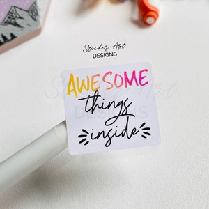 30 Happy Mail Stickers, Awesome Things Inside Stickers, Business ...