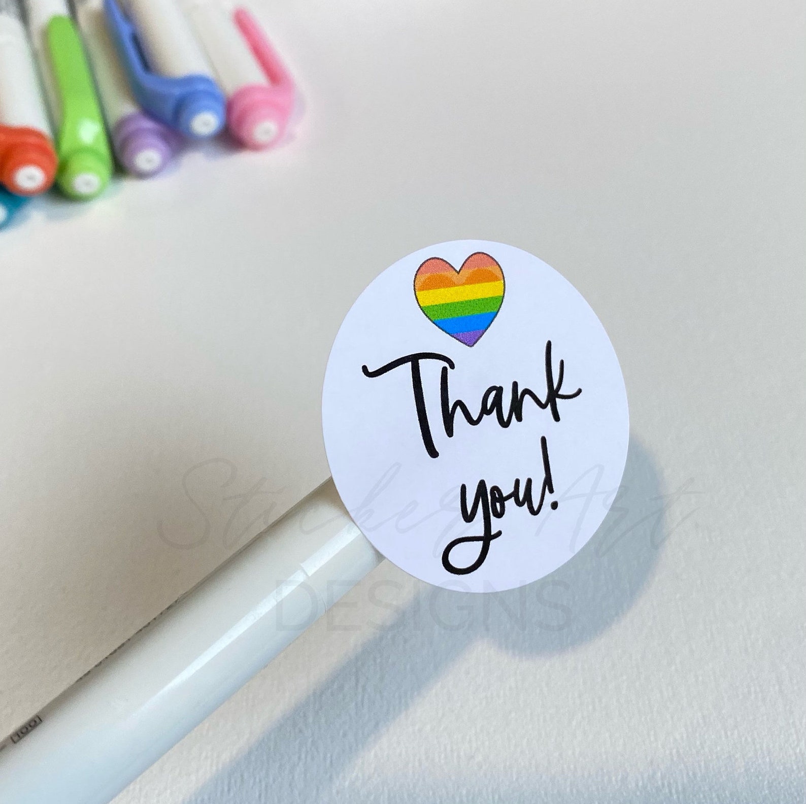 16 Thank You Rainbow Stickers Pride Stickers Pride Thank You - Etsy