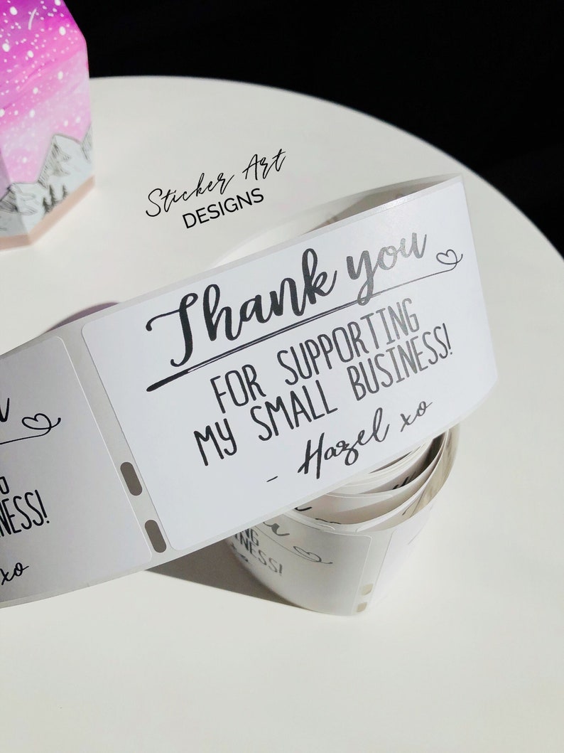 Thank You Business Stickers Personalized Business Labels | Etsy