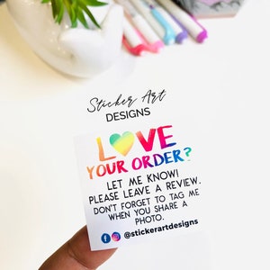 Leave a Review Stickers, Thank You Business Stickers, Thank You ...