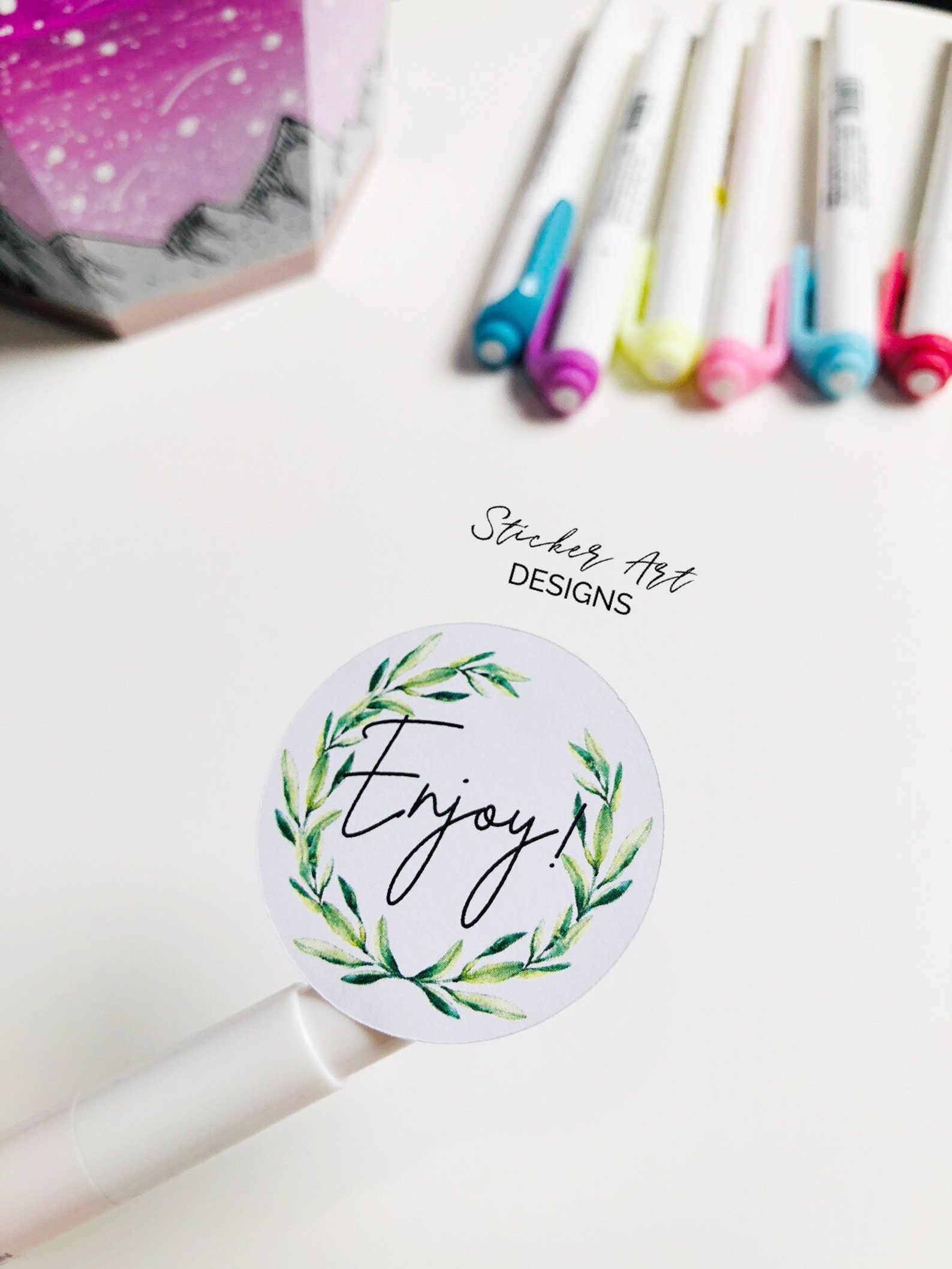 30 Enjoy Stickers Wedding Stickers Business Stickers - Etsy