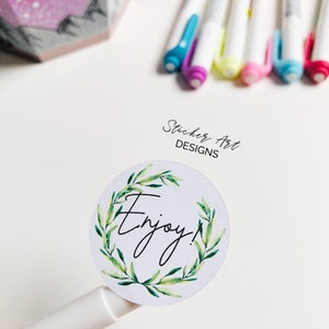 30 Enjoy Stickers Wedding Stickers Business Stickers - Etsy