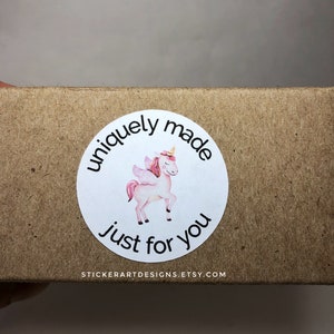 Just for You Stickers, Business Stickers, Unicorn Stickers, Uniquely ...