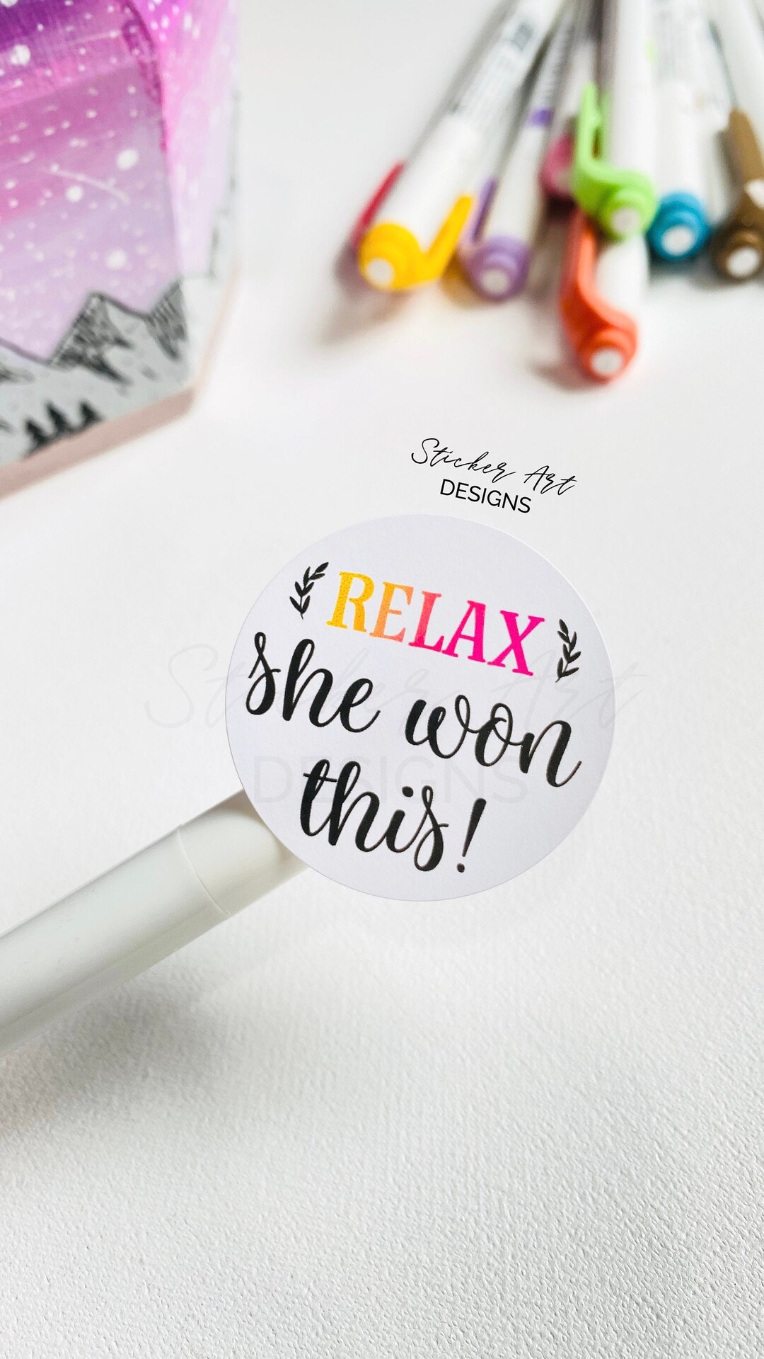16 Relax She Won This Stickers, Happy Mail Labels, Packaging Stickers ...
