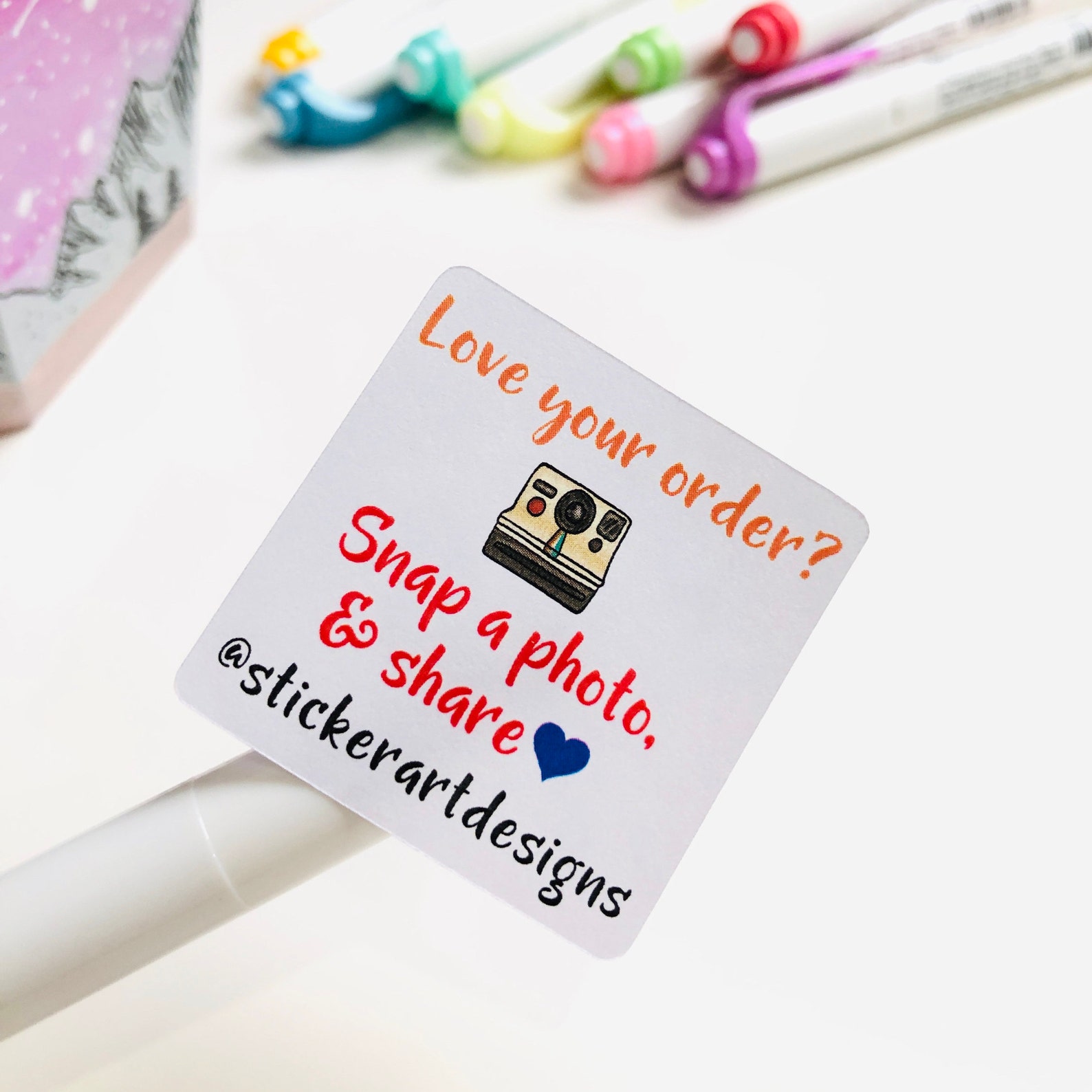 30 Social Media Stickers Snap & Share Stickers Thank You - Etsy