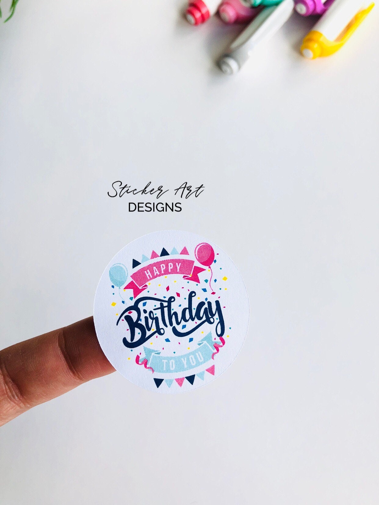 30 Happy Birthday Stickers Birthday Stickers Party Stickers | Etsy