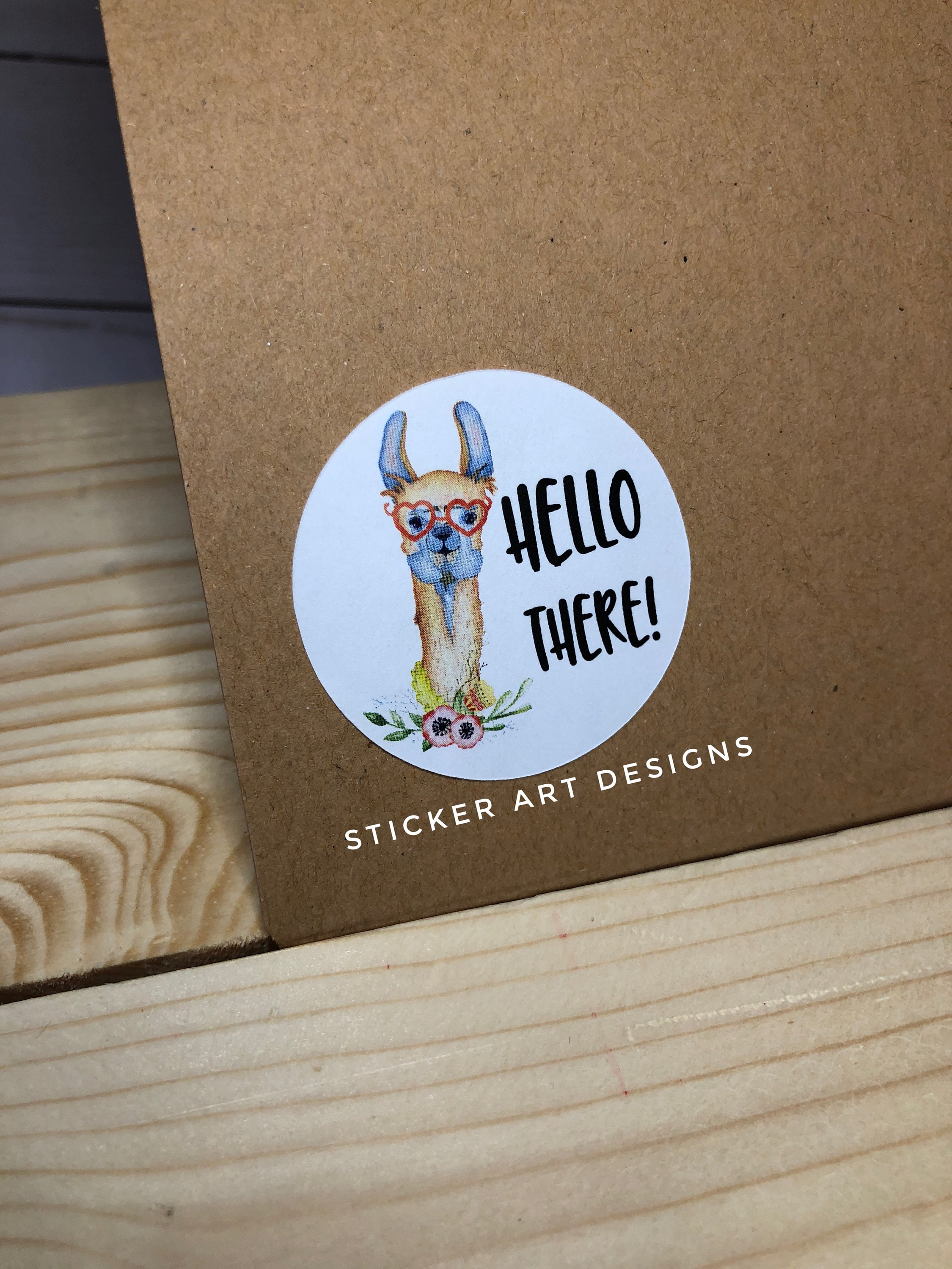 30 HELLO THERE Sticker Llama Stickers Alpaca Stickers - Etsy