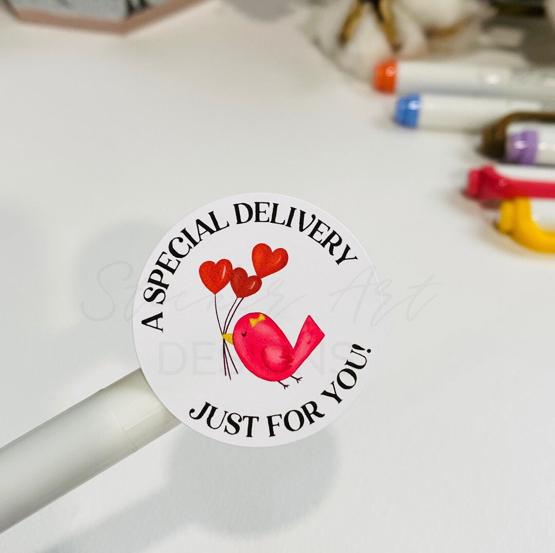 16 Special Delivery Labels, Gift Stickers, Happy Valentine's Day ...