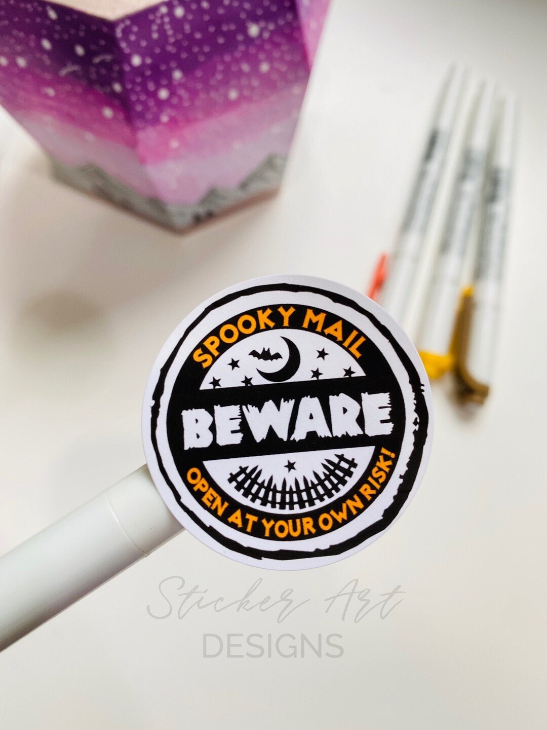 28 Halloween Stickers, Spooky Mail Label, Happy Mail Sticker, Beware ...