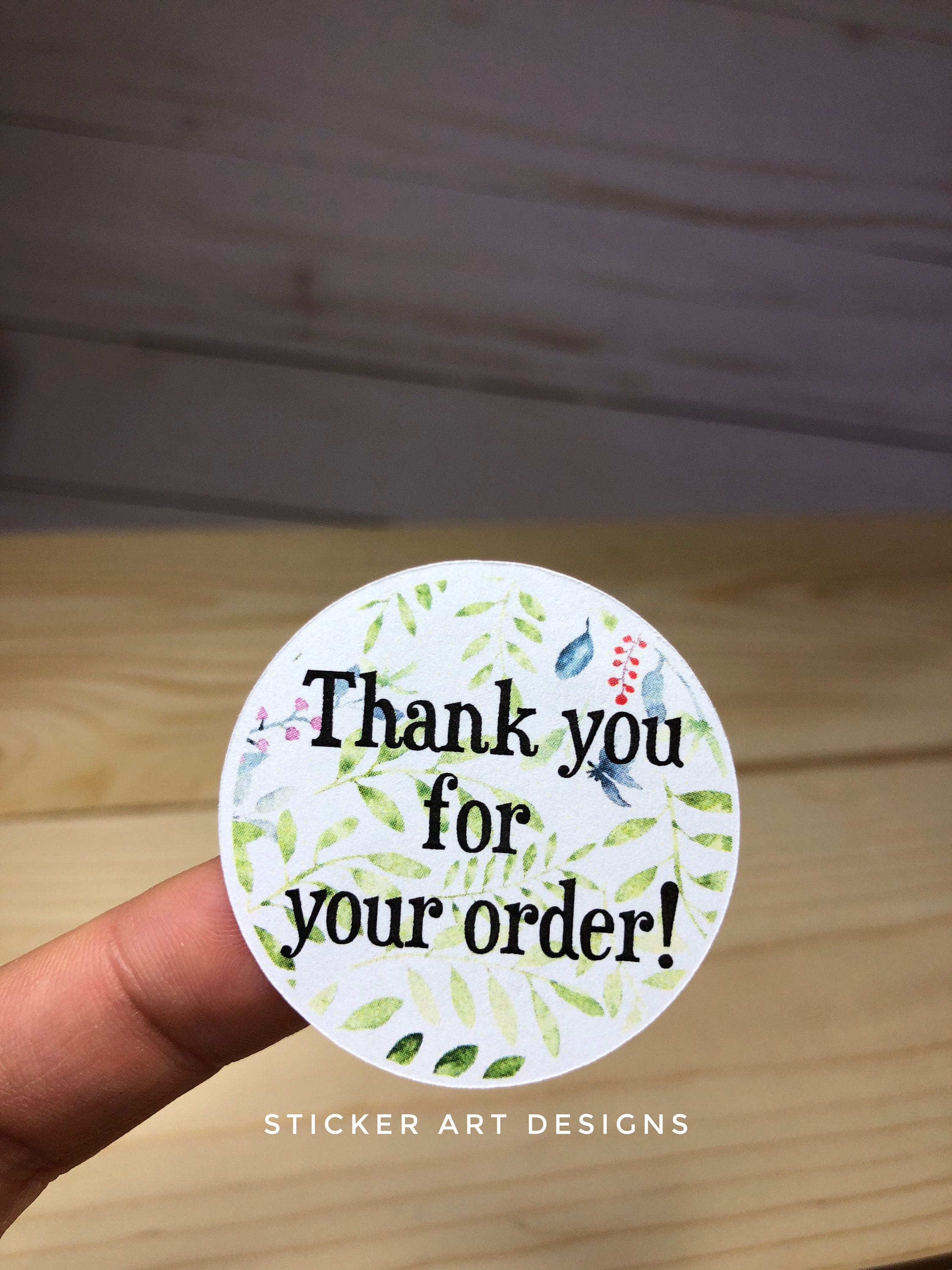 Thank You for Your Order Stickers, Etsy Business Stickers, Handmade ...