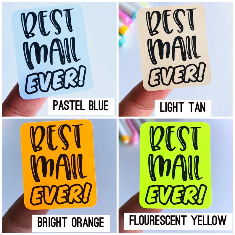 35 Happy Mail Sticker Thank You Business Labels Thank You - Etsy Denmark