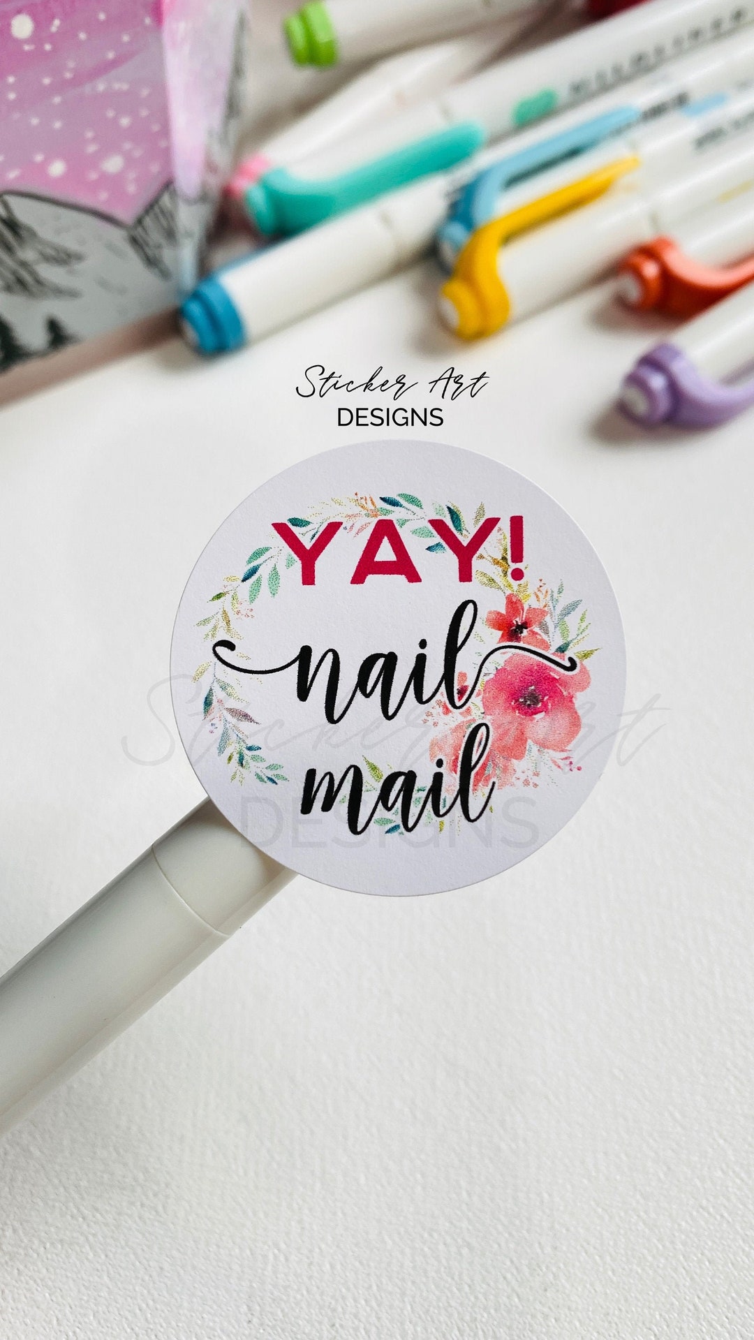 16 Happy Mail Labels, Packaging Stickers, Color Street Stickers, Nail ...