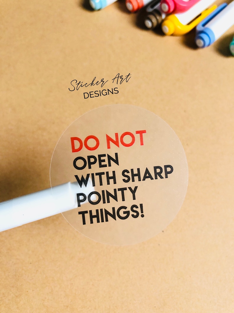 30 Do Not Open with Sharp Pointy Things Stickers Fragile | Etsy