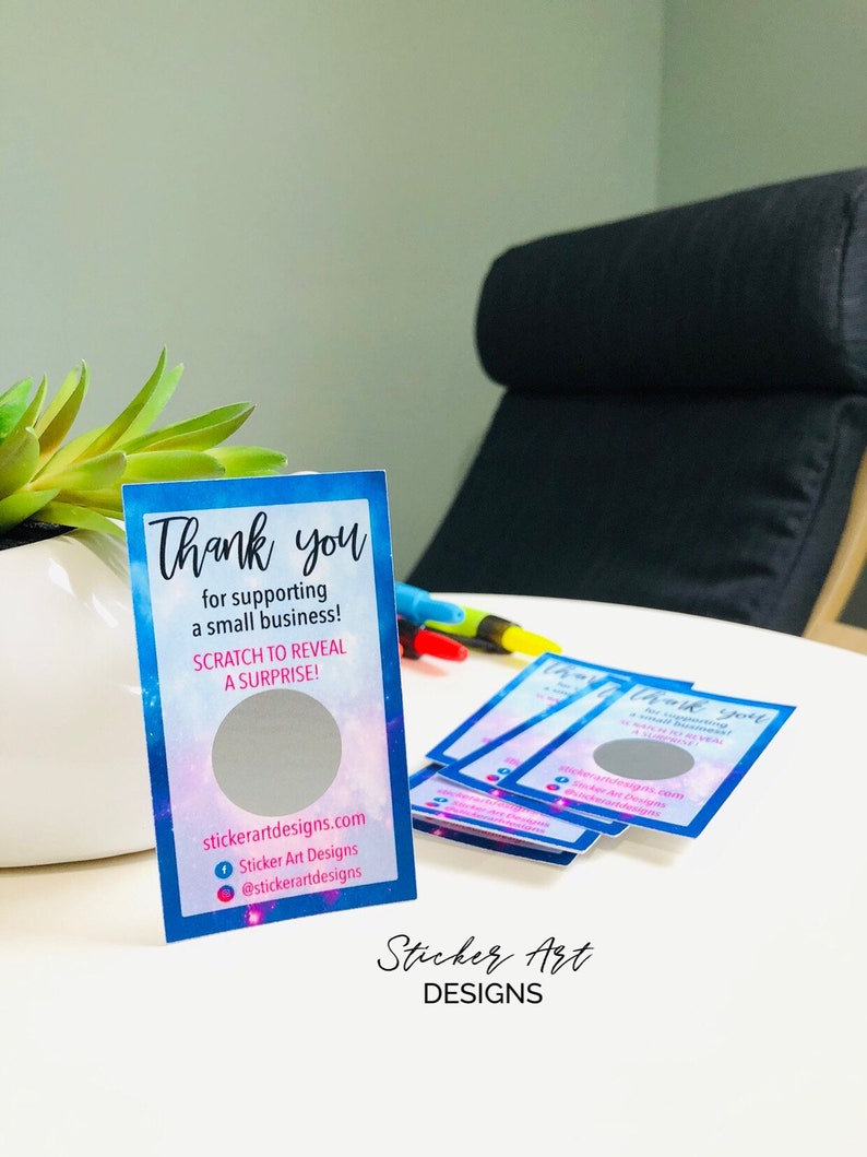 Small Business Cards Scratch off Win Cards Packaging - Etsy