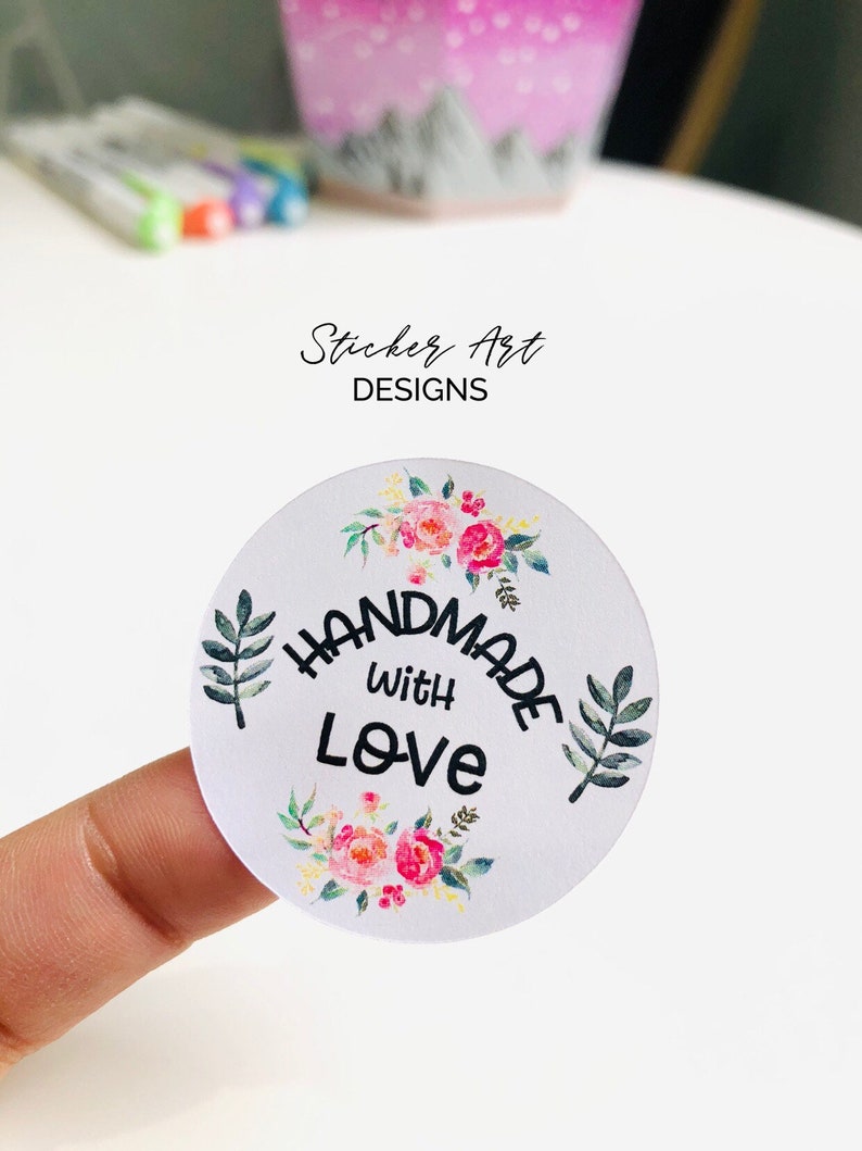 Handmade With Love Stickers Happy Mail Stickers Wedding - Etsy
