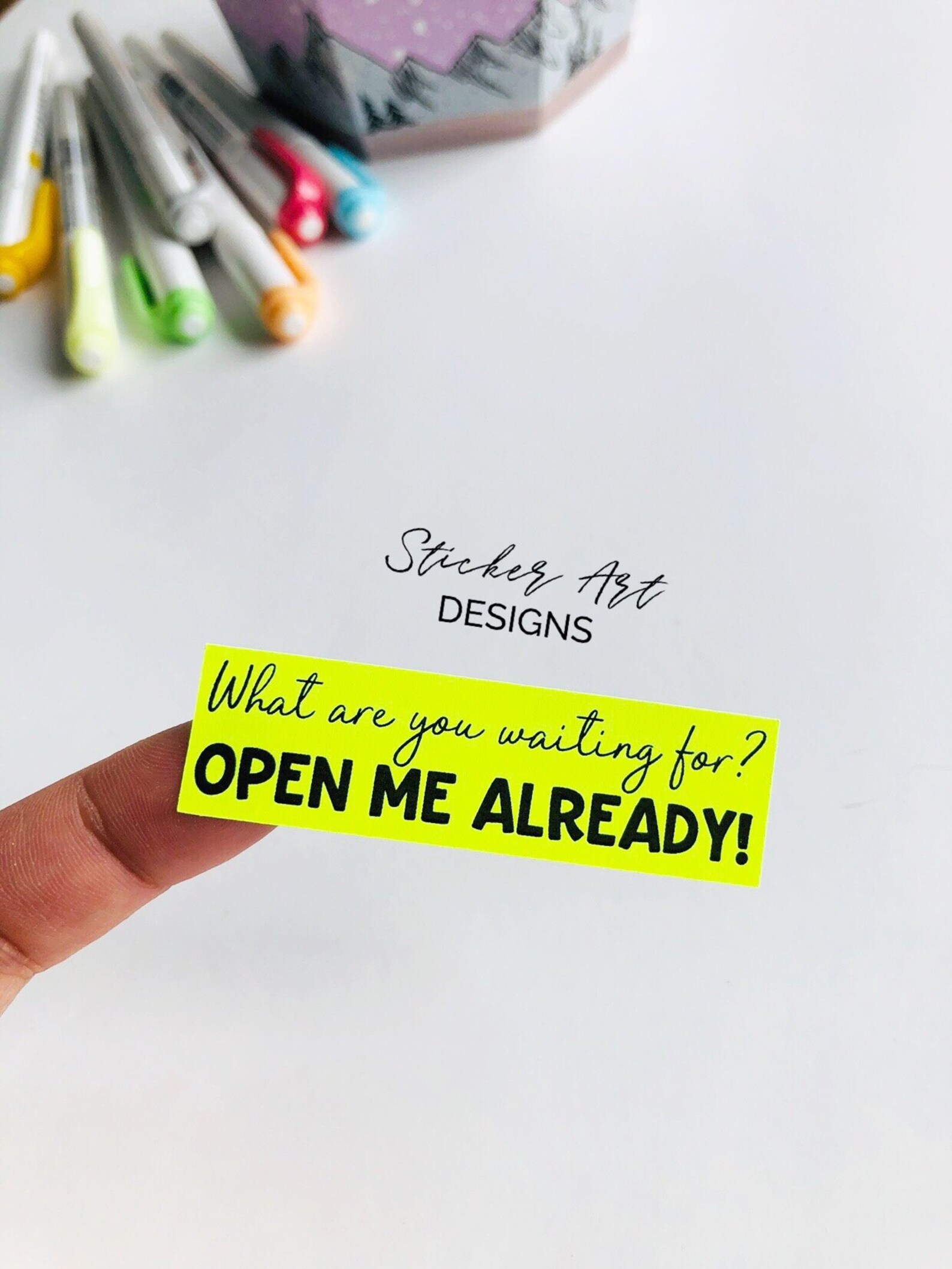 Open Me Already Stickers Business Stickers Funny Happy Mail | Etsy