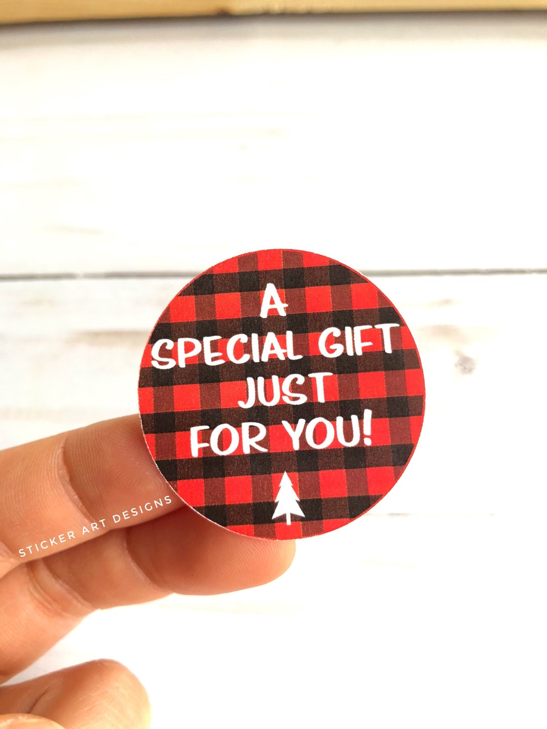 30 A Gift for You Stickers, Thank You Christmas Stickers, Custom Logo ...