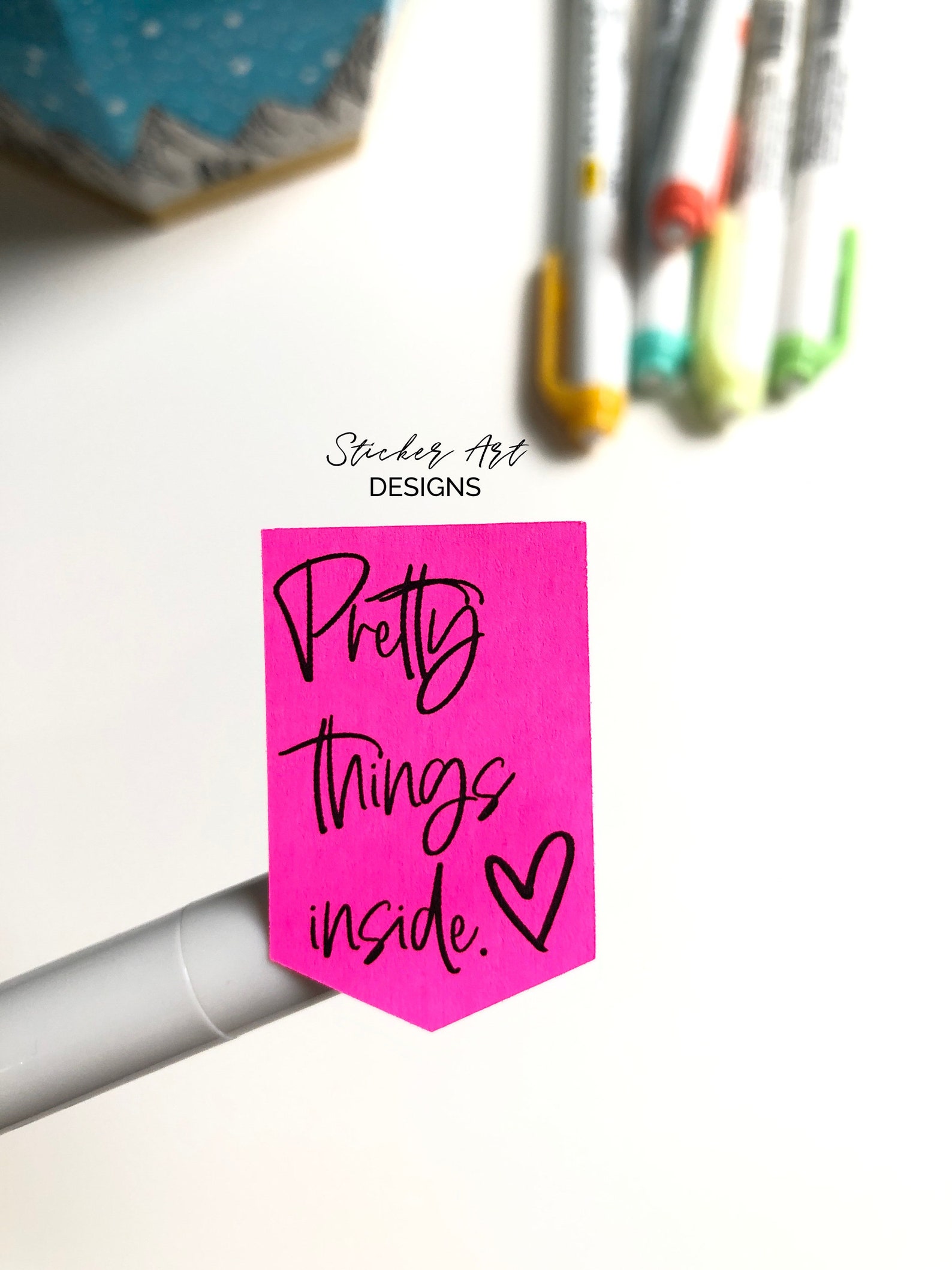 48 Pretty Things Inside Stickers Business Sticker Happy Mail | Etsy