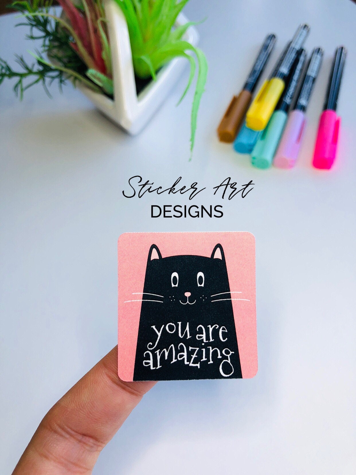 30 YOU ARE AMAZING Stickers Cat Stickers Cute Fun Stickers | Etsy