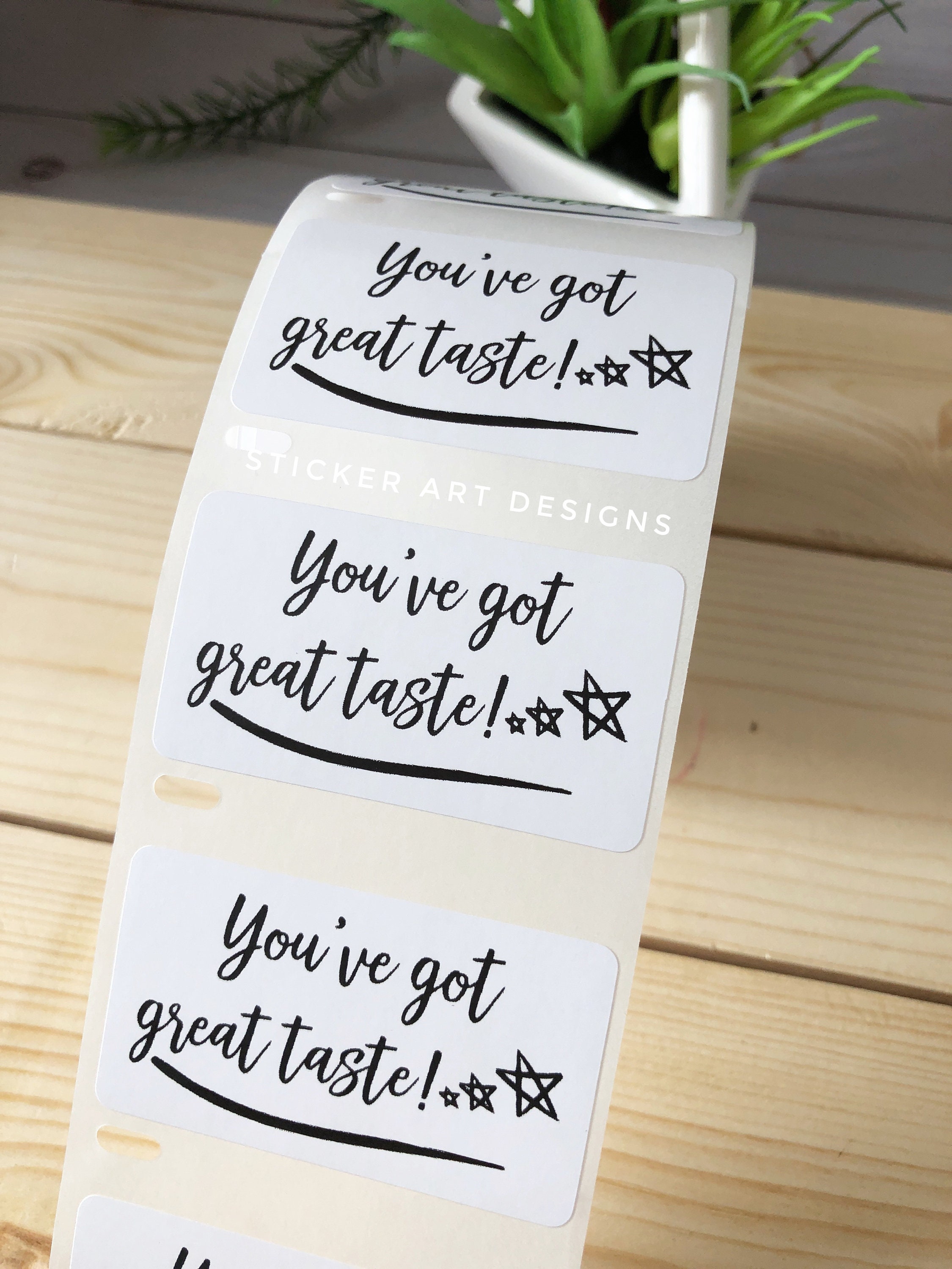 You've Got Great Taste Stickers 100/200/300 Packaging | Etsy