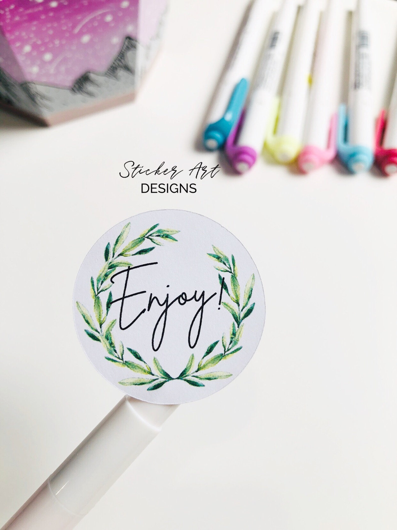 30 Enjoy Stickers Wedding Stickers Business Stickers - Etsy