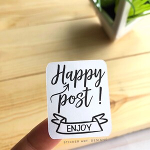 HAPPY POST Stickers, Happy Mail Stickers, Small Business Packaging ...