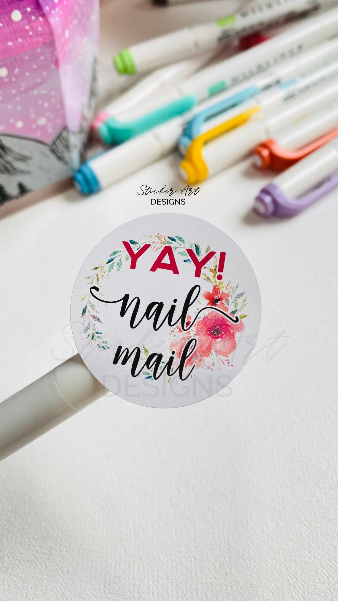 16 Happy Mail Labels Packaging Stickers Color Street - Etsy