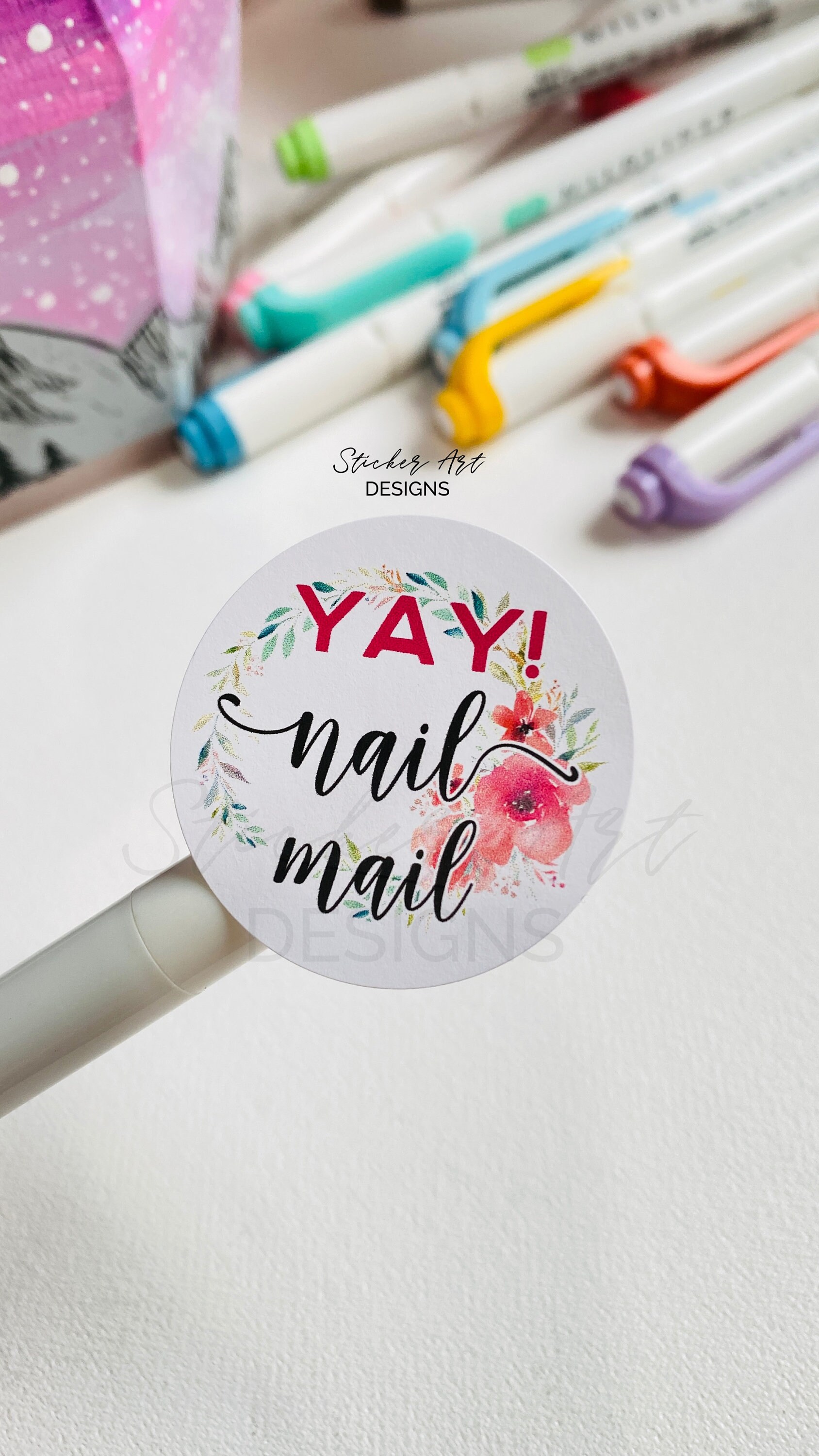 16 Happy Mail Labels Packaging Stickers Color Street - Etsy