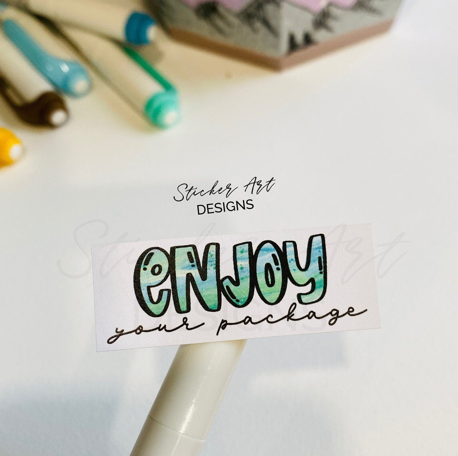 48 Enjoy Your Package Stickers Happy Mail Stickers Business | Etsy