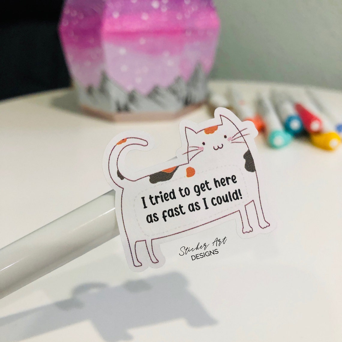 35 Happy Mail Sticker Packaging Label Funny Cat Labels | Etsy