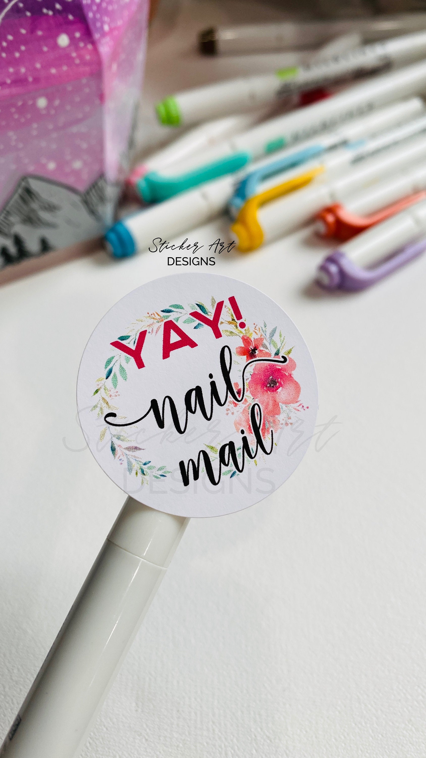 16 Happy Mail Labels Packaging Stickers Color Street - Etsy