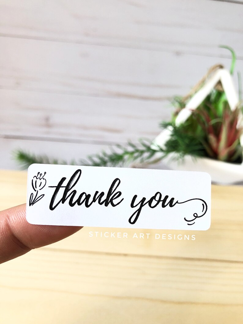 43 Thank You Stickers Small Business Brown Kraft Stickers | Etsy