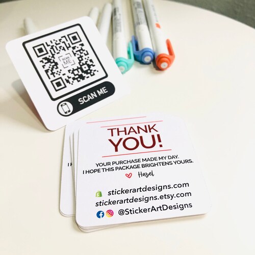 Custom QR Code Business Cards Business Marketing Cards Craft - Etsy