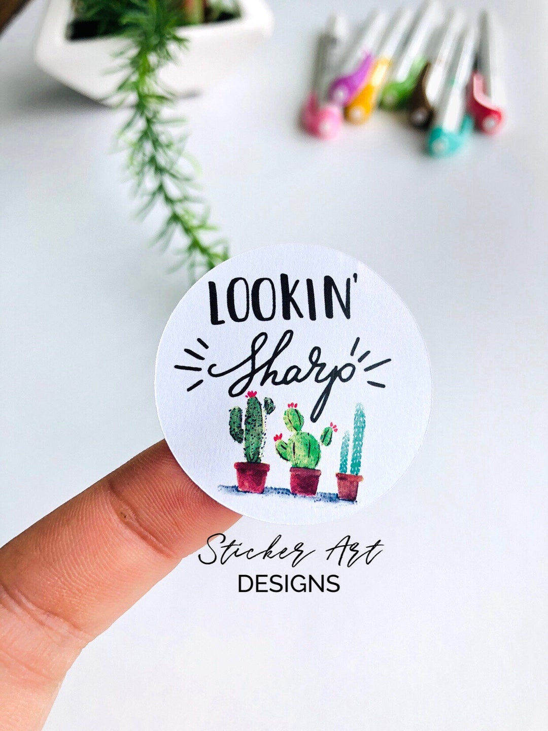 30 Looking Sharp Stickers, Succulent Stickers, Cactus Stickers, Funny ...
