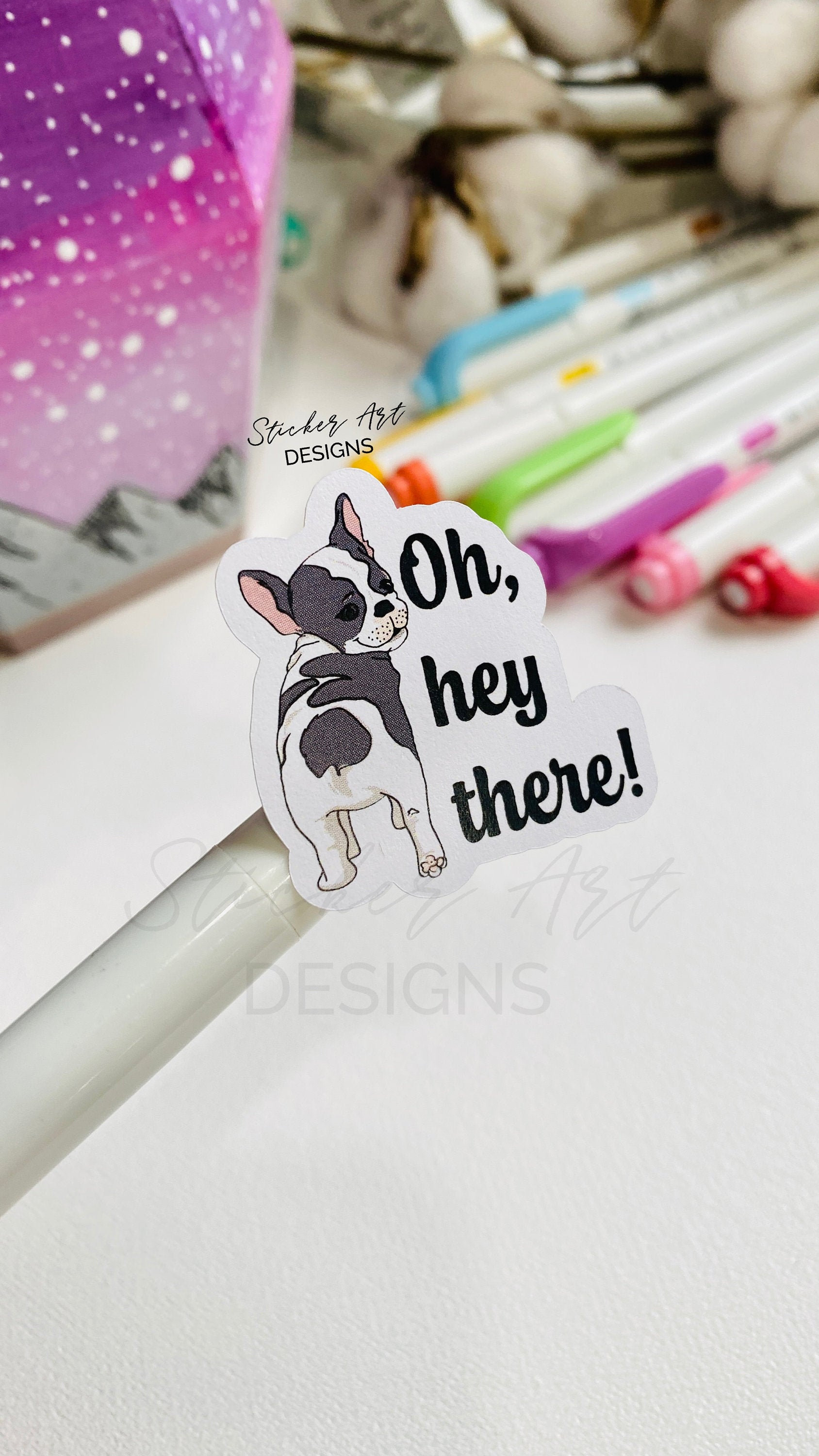 36 Frenchie Packaging Stickers Happy Mail Labels Small | Etsy