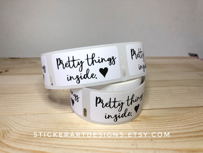 100/200/300 1" Pretty Things Inside Stickers, Custom Logo Labels ...