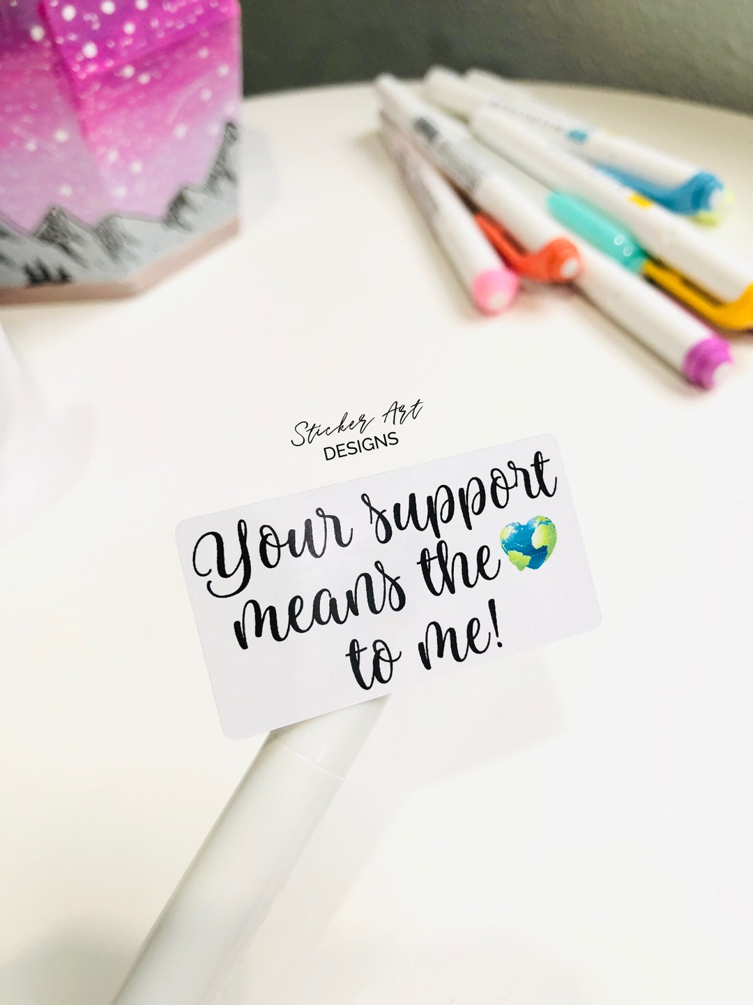 36 Your Support Means the World to Me, Thank You Stickers, Happy Mail ...