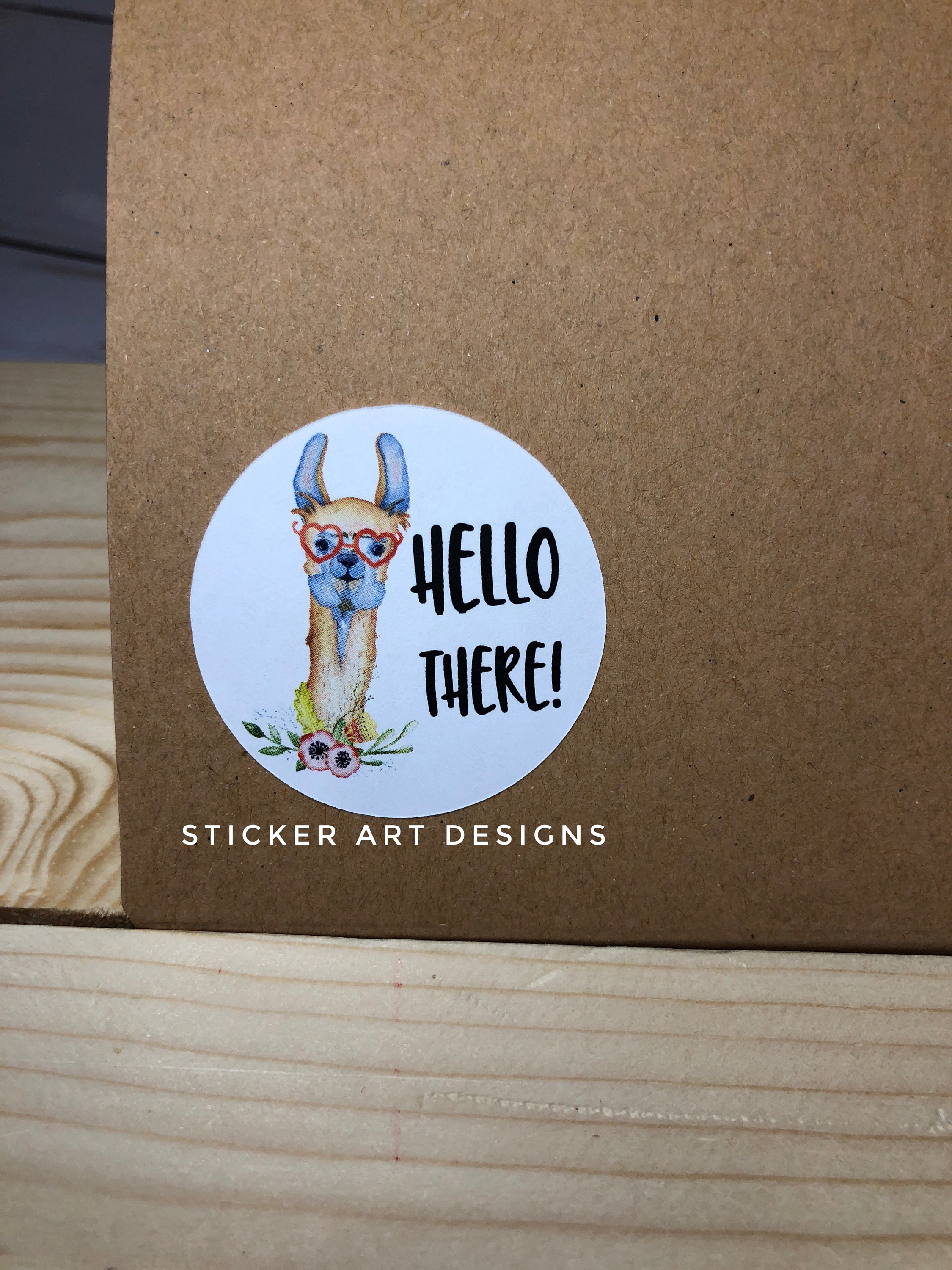 30 HELLO THERE Sticker Llama Stickers Alpaca Stickers - Etsy