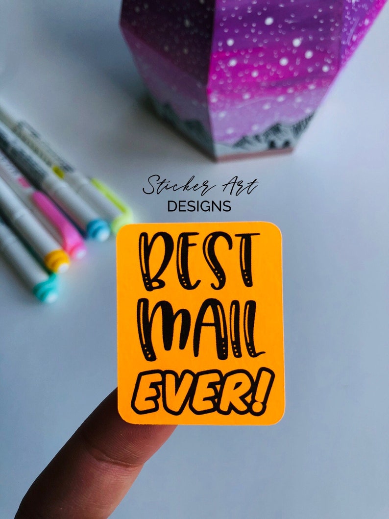 Best Mail Ever Stickers Happy Mail Stickers Small Business | Etsy