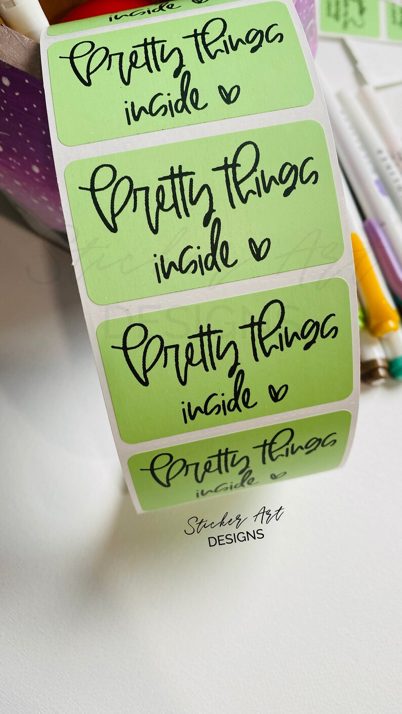 Pretty Things Inside Stickers Business Packaging Stickers | Etsy
