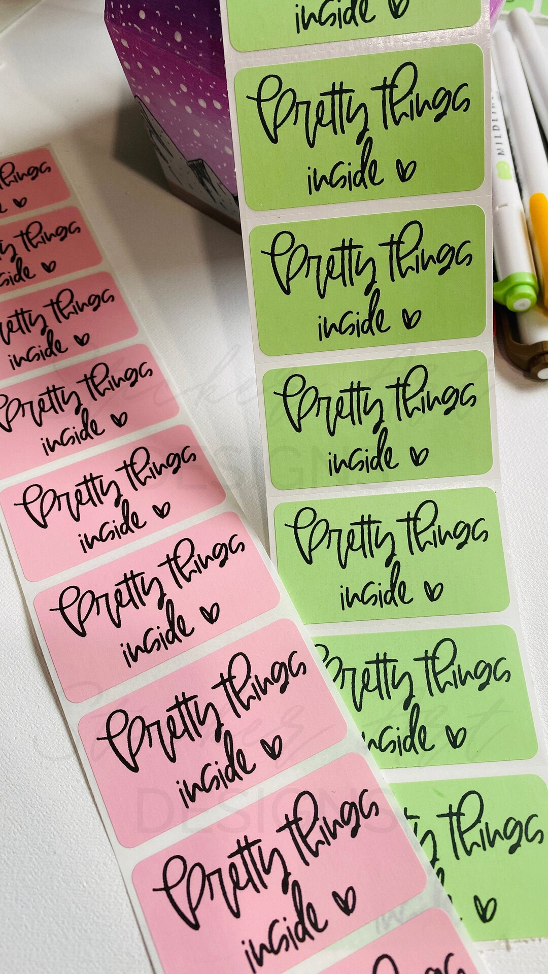 Pretty Things Inside Stickers, Business Packaging Stickers, Happy Mail ...