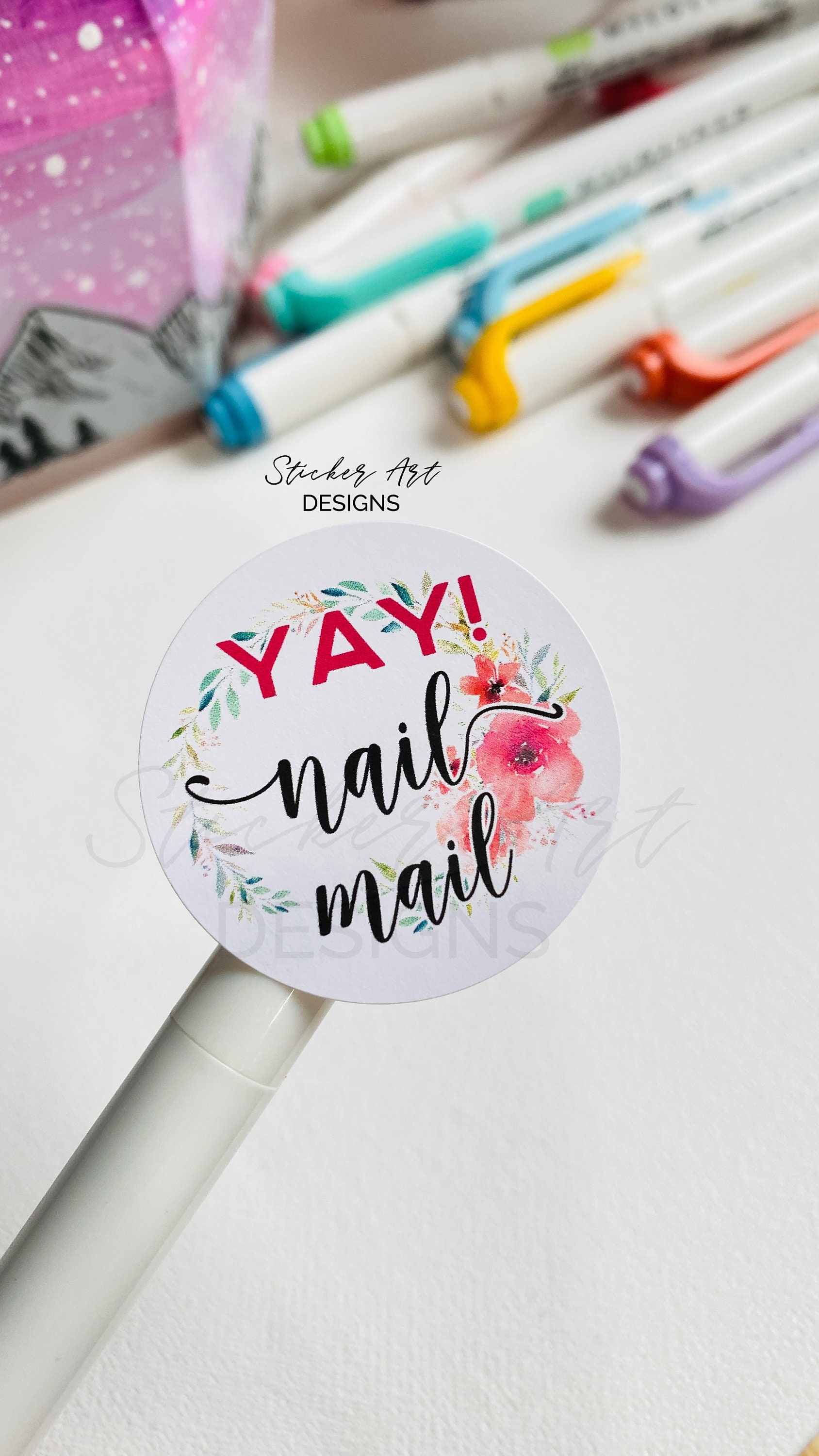 16 Happy Mail Labels Packaging Stickers Color Street - Etsy