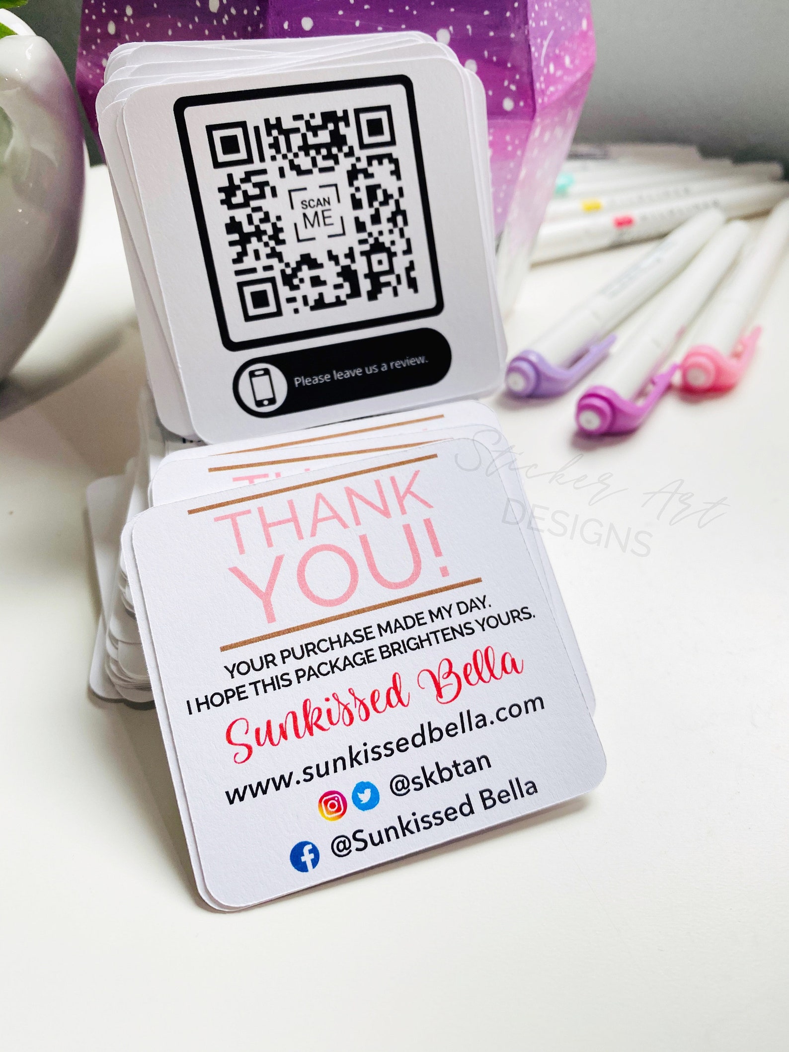 Custom QR Code Business Cards Business Marketing Cards Craft - Etsy