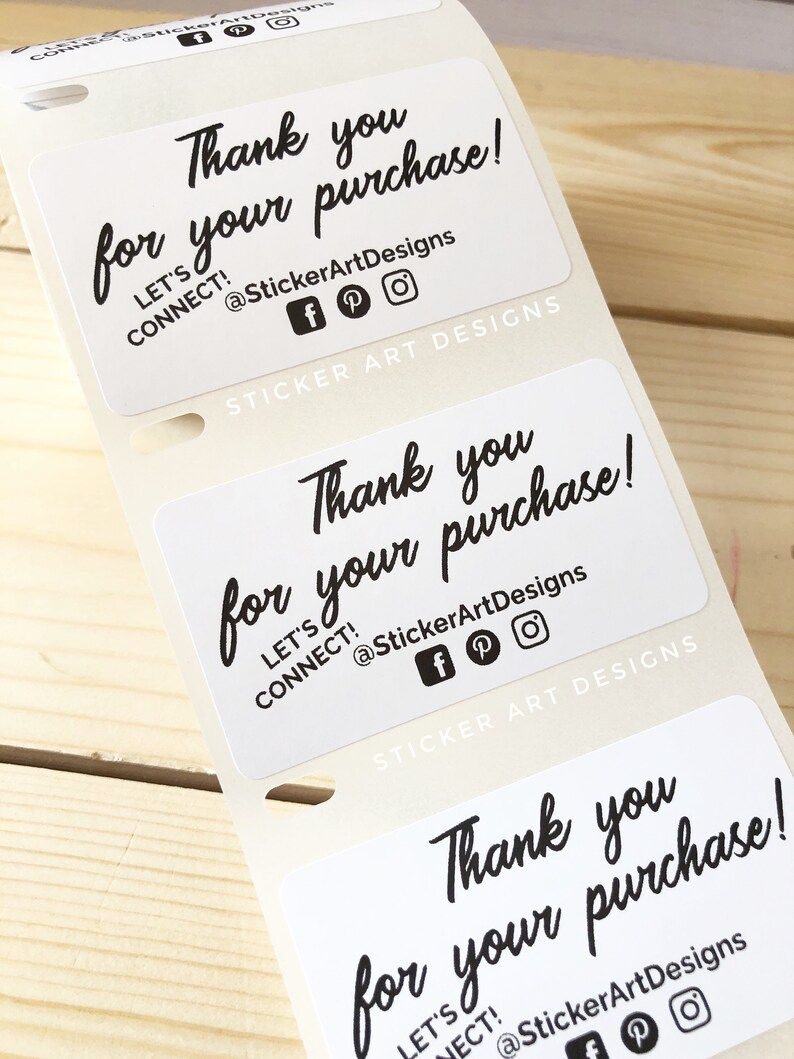 THANK YOU for Your Purchase Stickers Business Stickers Cute | Etsy