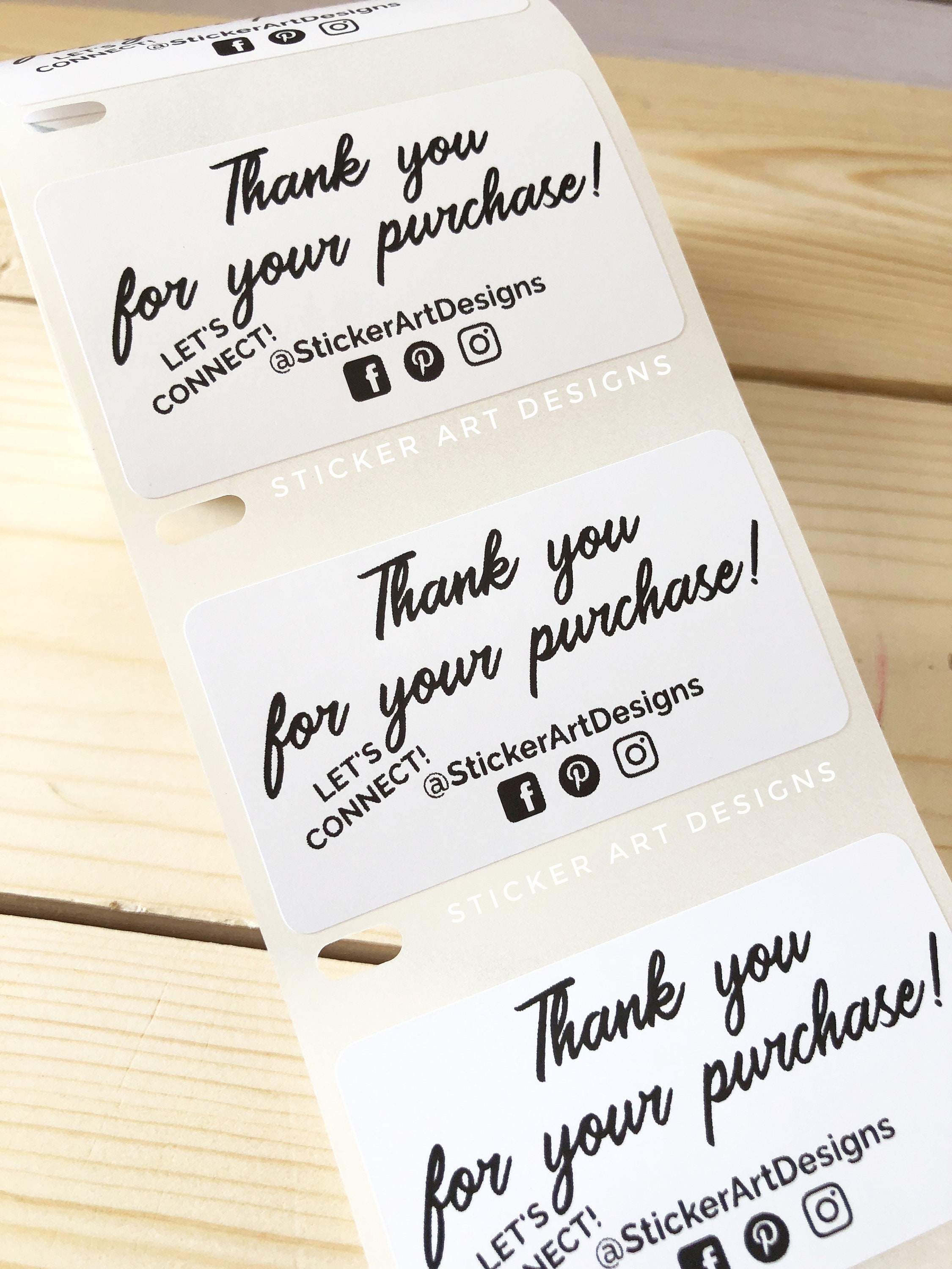 THANK YOU for Your Purchase Stickers Business Stickers Cute | Etsy