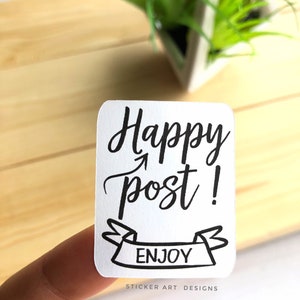 HAPPY POST Stickers, Happy Mail Stickers, Small Business Packaging ...